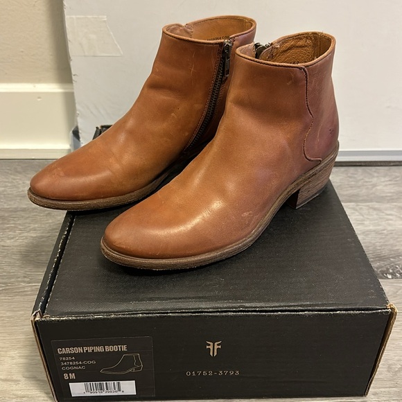 Frye | Shoes | Frye Carson Piping Bootie Cognac | Poshmark